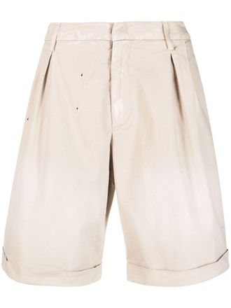 Dondup short &agrave; plis marqu&eacute;s - Tons neutres
