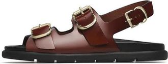 Loriblu Femme, Chaussures, Brun, Taille: 39 EU Sandales Plates en Veau Bross&eacute;