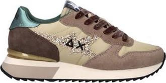 Sun 68 Z45217 Stargilrl Glitter Logo Beige Foncé Chaussures de Sport pour Femmes Nubuck et Tissu Paillettes, Beige foncé., 41 EU