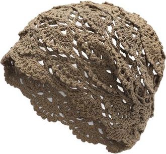 ZLYC Bonnet Souple crocheté en Coton pour Femme, Fait à la Main, pour lété, Taille Unique