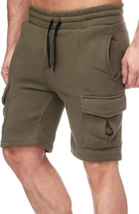 Tazzio Herren Cargo Shorts Sweatshort Jogginghose Fitnesshose Traininghose Sweatpants Sporthose Freizeithose (XXL, Khaki (18605))