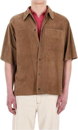 Salvatore Santoro Homme, Chemises, Beige, Taille: M Overshirt &agrave; manches courtes