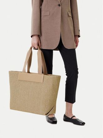Calvin Klein Handtasche Ck Raffia Large Shopper K60K613025 Beige