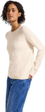 Street One Damen 3015494 Kuscheliger Strukturpullover, Soft beige, 40