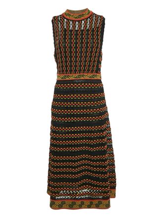 Missoni robe en maille à rayures - Noir