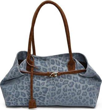 Generic Cheetah Imprimé Hobo Sac à main à bandoulière Grand sac en peau daisselles Sac à main avec poignée supérieure Sac à main pour femmes Travail Utilisati