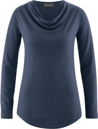 Hempage Langarmshirt DH250 Langarmshirt mit Wasserfallkragen