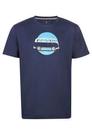 ELKLINE Herren T-Shirt Stimmt Alles VW-Bulli Print 1041195, Farbe:darkblue, Größe:S