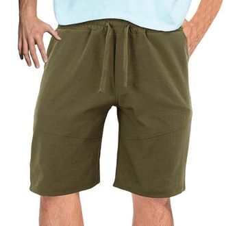 Generic Short longueur genou pour homme, short avec poches, cordon de serrage, taille &eacute;lastique, respirant, l&eacute;ger, respirant, sport, gym, entra&icirc;nement, couleu