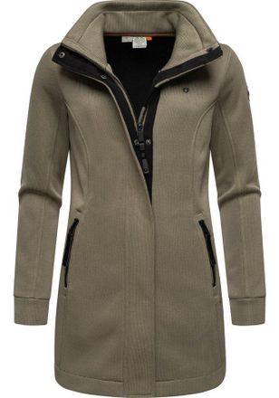 Ragwear Sweatjacke Letrice Bonded Elegante Zip-Jacke mit hohem Kragen in Feinstrickoptik