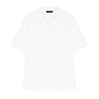 Fiorella Rubino Boxy Hemd aus Leinen-Viskose-Mischung - - Blouses & Shirts - Damen - Wei&szlig; - 7XL