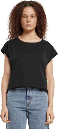 Urban Classics Damen Ladies Organic Open Edge Tee Black, 5XL