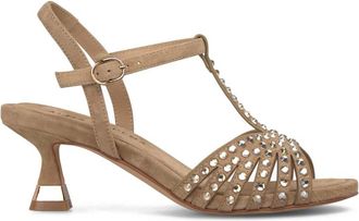 Alma En Pena Alma EN Pena, Femme, Chaussures, Beige, Taille: 37 EU Sandale &agrave; Brides et Strass