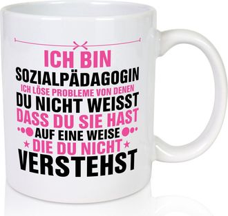 Generic L&ouml;se Probleme: Sozialp&auml;dagogin | Humor | P&auml;dagogin - Tasse Weiss - Kaffeetasse/Geschenk/Familie