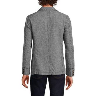Lands End Sakko aus Leinen/Baumwoll-Mix, Herren, Größe:52-54 regular, Schwarz, by Lands End