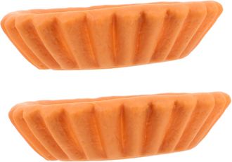 Cabilock 2 Stück Teiliges Realistische Cantonese Tart Crust Modelle aus Solidem Kunststoff Detailgetreue Miniatur Dessert Deko für Puppenhausküche Multifunktio