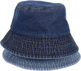 BESTONZON Lot de 2 Casquettes de Pêcheur en Coton Denim Lavé Casquettes Plates Bleu Clair et Bleu Moyen Chapeaux DÉté Unisexes Large Bord pour Protection Solair