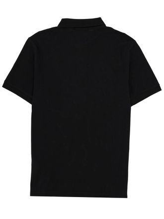 Stone Island Logo-Embroidered Cotton Polo Shirt - Black