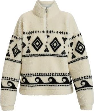 Roxy Treasure Soul - Half Zip Polar Pullover for Women - Polaire à Demi-Zip - Femme - S - Blanc