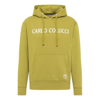 Carlo Colucci Corrado Sweathoodie mit Brustdruck - - Sweatshirts & Hoodies - Herren - Gr&uuml;n - M