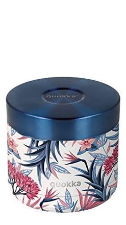 Quokka WHIM BLUE GARDEN | THERMOBEHÄLTER AUS EDELSTAHL FÜR ESSEN 604 ML