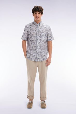 Eden Park Pantalon Chino &Agrave; Taille &Eacute;lastique En Coton Et Lyocell Stretch Beige