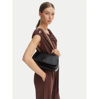 Calvin Klein Handtasche Calvin Klein Ck Convertible Chain Medium Bag LV04F3171G Schwarz