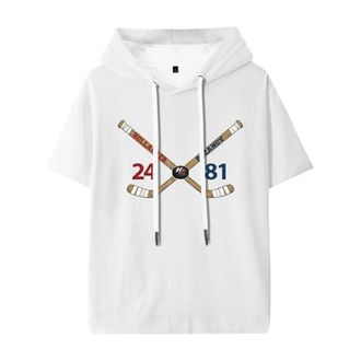 Generic T-shirt &agrave; capuche HeatRivalry Hollander Rozanov Hockey pour femmes et hommes T-shirt &agrave; manches courtes d&eacute;contract&eacute; Streetwear Tops, blanc, XXS