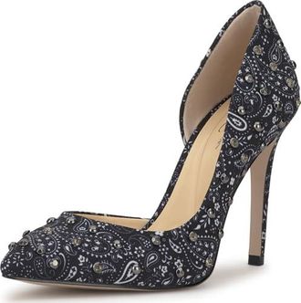 Jessica Simpson Femme Prizma DOrsay Pump Escarpins, Imprimé Bandana Minuit/Blanc, 40.5 EU