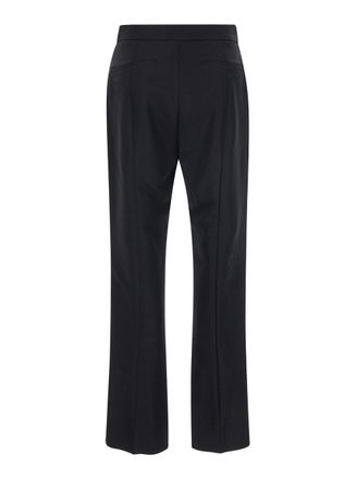 Gucci Womens Black Flared Pants With Pences Wool Trousers