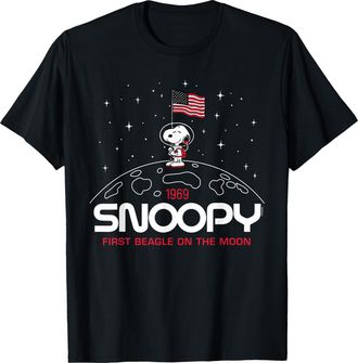 Peanuts Snoopy Flagge Moon T-Shirt