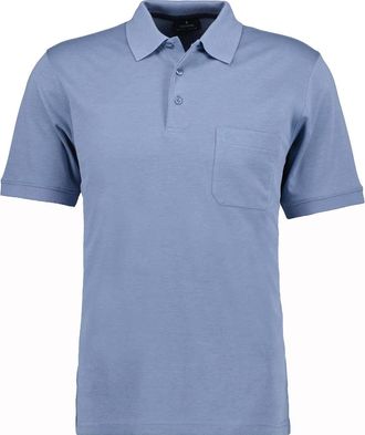 Ragman Herren Softknit-Polo mit Brusttasche, Kurzarm Blau-717, 3XL