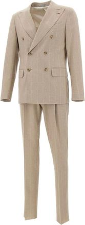 Corneliani Homme, Costumes, Beige, Taille: M Costume crois&eacute;