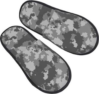Generic Motif Camouflage Gris Unisexe Chaussons Confortable Pantoufles Respirantes Slippers Pour Automne Maison Ext&eacute;rieur M