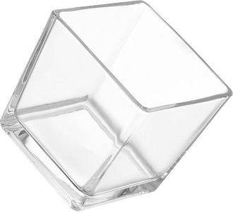 Garneck Quadratische Glasvase Moderne Blumenvase Aus Glas Würfel-blumenvase Für Tischdekoration Klare Glasvase Für Sukkulenten