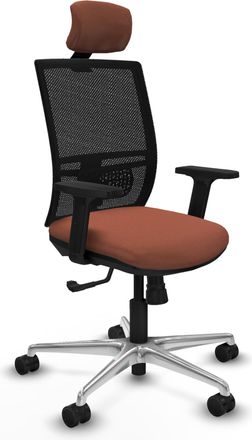 Piqueras y Crespo Stuhl mit Lendenwirbelst&uuml;tze Yunquera mit 2D-Armlehnen und h&ouml;henverstellbarem Kopfteil, ausgestattet mit 4 Positionen und Schneideschaum, mit Rollen v