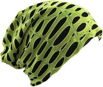 Miobo Slouch Beanie Mütze,Einheitgröße,Destroyed Vintage Look Hellgrün