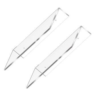 BESPORTBLE Angoily 2 St&uuml;ck Wandregal aus Transparentem Kunststoff 305X15X65cm Schwebendes Aufbewahrungsregal f&uuml;r Wohnzimmer Bad Schlafzimmer Wandmontiertes Platz