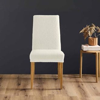 Douceur d'Int&eacute;rieur Stuhlhusse, dehnbar, 40 x 40 x 65 cm, Naturwolle, Polyester-Frottee