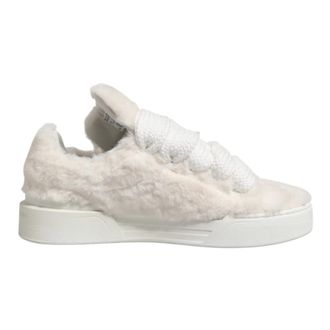 Dolce & Gabbana Femme, Chaussures, Blanc, Taille: 44 EU Low Top Baskets