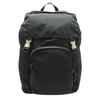 Prada Pre-owned Nylon Triangle Logo Backpack V135 - - Pre-owned - Damen - Schwarzk - ONE SIZE