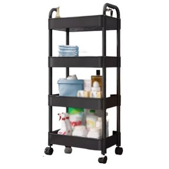 Generic Küchenwagen, Allzweckwagen mit Rädern - 4-stufiger, vielseitiger Aufbewahrungs-Organizer für Küche, Bad, Dusche, Künstlerbedarf, Basteln und Nachttisc