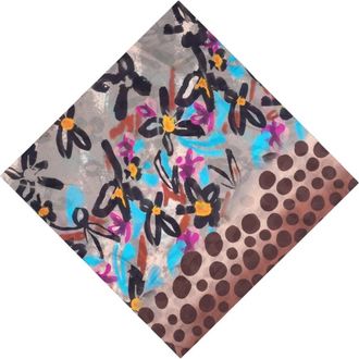 Alessia Santi Femme, Accessoires, Multicolore, Taille: ONE Size Foulard floral et &agrave; pois