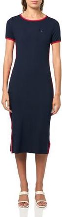 Tommy Hilfiger Robe de sport douce à manches courtes pour femme, Sky Captain., Taille M
