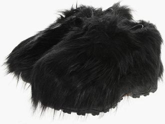 sacai Schn&uuml;rschuhe aus Kunstpelz Sacai