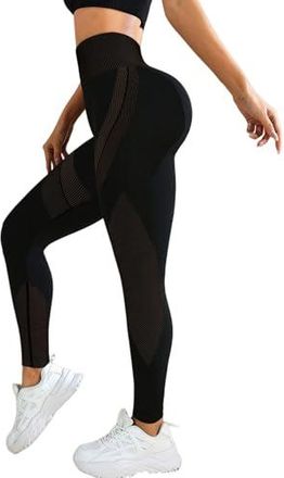 Generic Legging de compression 3D anti-cellulite Cellumove pour femme - Contr&ocirc;le du ventre - Taille haute - Bande de r&eacute;sistance sans couture - Pour le sport, 