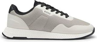 BOSS Homme Titanium_Runn_Meth Entraîneurs, Beige Moyen, 41 EU
