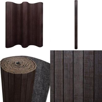 vidaXL Cloison de séparation Bambou Marron foncé 250 x 165 cm - Cloison De Séparation - Diviseur De Pièce - Écran Dintimité - Bambous - Décoratif - Home &