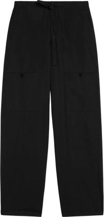 Jil Sander Homme, Pantalons, Noir, Taille: M Pantalon Cargo en Popeline de Coton