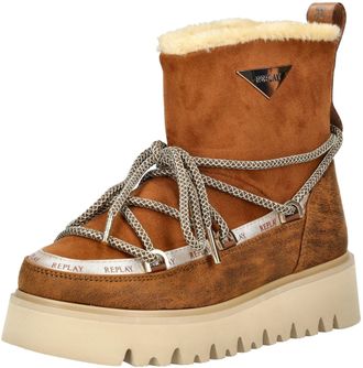 Replay Damen Stiefeletten mit Schn&uuml;rung, Brown 012 (Braun), 36